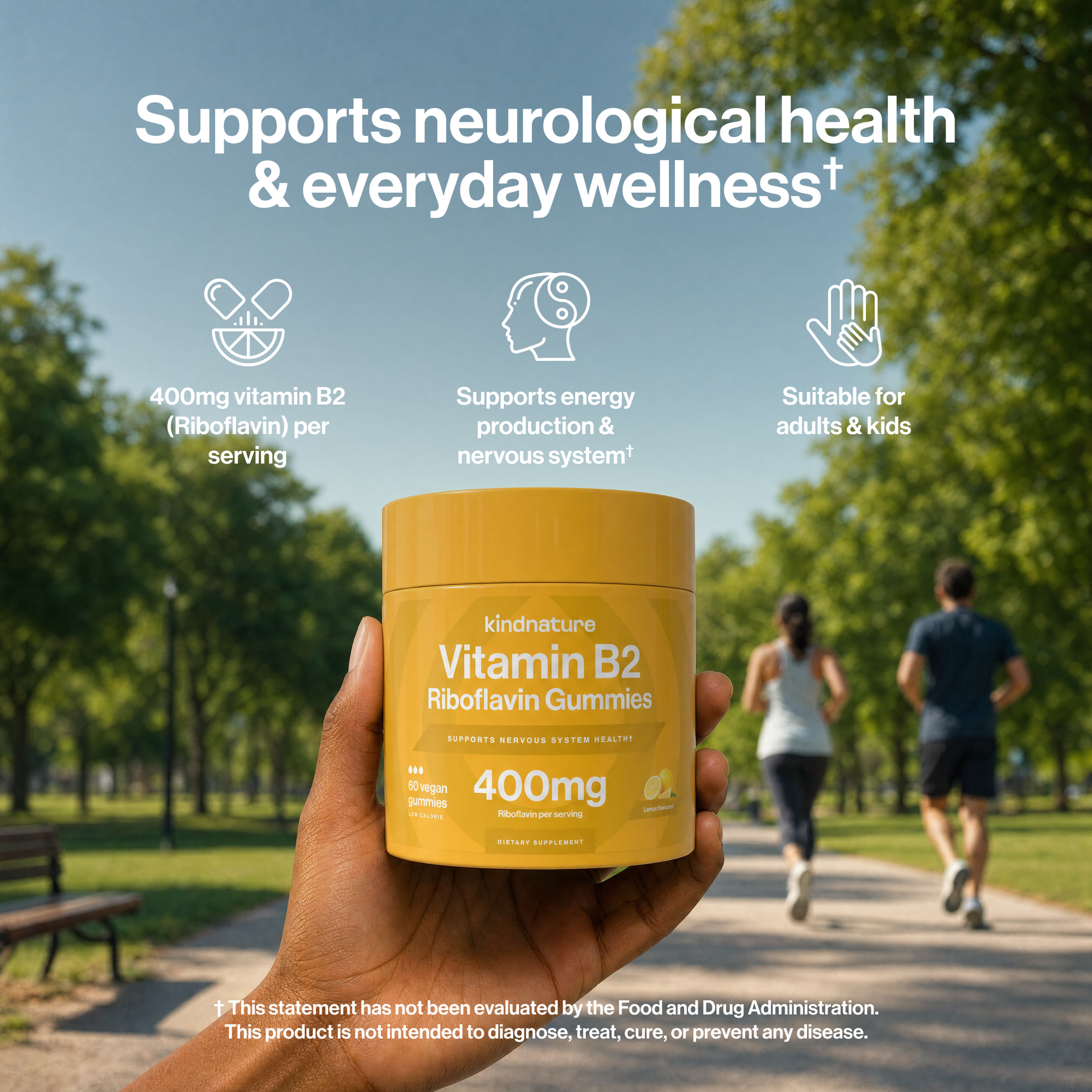 Vitamin B2 400mg Gummies for Migraine & Energy – Kind Nature – KINDNATURE™